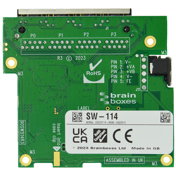 Brainboxes SW-114 Embedded Industrial 4 Port Gigabit Ethernet Switch ...