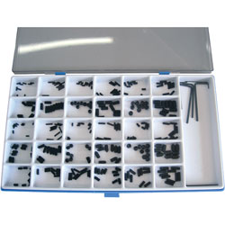 Affix Grub Screw Assortment In Case With Keys - 306 Piece | Rapid Online