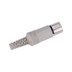 Hirschmann 930 017-517 MAS 60 6-Pin Male DIN Plug, Straight, Cable ...