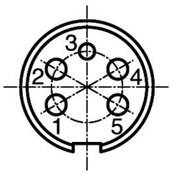 Amphenol T 3360 001C091/A Male DIN 5 Pin Cable Connector Screw Locking ...