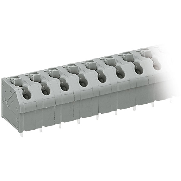 WAGO 7-Way PCB Spring Terminal Strip 7.5mm Grey 250-607 | Rapid Electronics