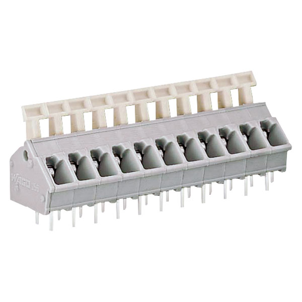 WAGO 3-Way PCB Spring Terminal Block 7.5/7.62mm 16A Grey 256-503 ...