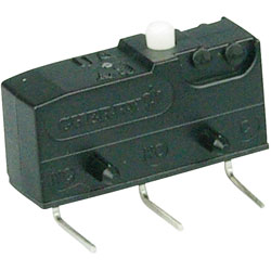 Cherry DB1C-D3AA Microswitch SPDT 6A 250V AC, Button, Left-hand PCB | Rapid Electronics