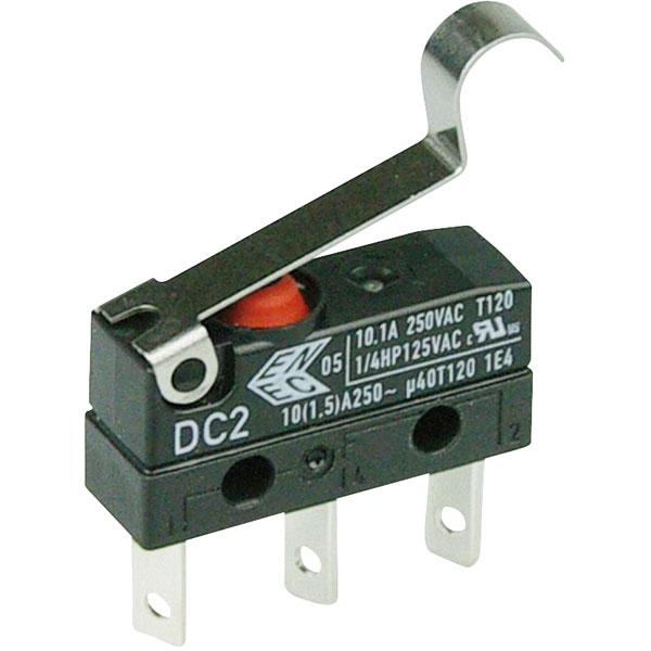 ZF DC2C-L1SC Microswitch SPDT 6A 250V AC, Medium Sim Roller, Q.C., IP67 ...