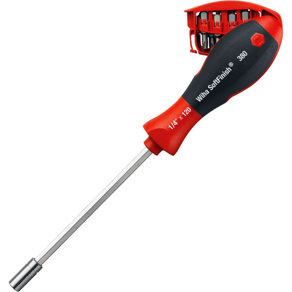 Wiha SB38090102 Screwdriver Magazine Bit Holder 1/4" x 120mm Inc 8 Bits ...