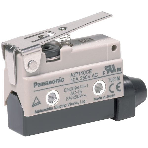 Panasonic End Switch AZ7140CEJ Short Lever 115V DC 250V AC 10A | Rapid ...