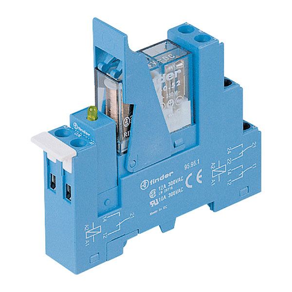 Finder 49.52.8.024.0060 Interface Relay Module 24VAC 8A DPDT + Varistor ...