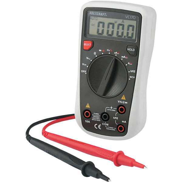 Voltcraft VC170 Digital Multimeter 4000 counts CAT III 250V | Rapid Online