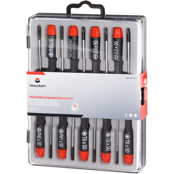 Toolcraft 821021 Screwdriver Set Slotted/Phillips/Torx 9 Piece | Rapid ...