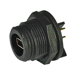 Bulgin PX0457 USB Mini AB Socket Panel Mount Cable Assy 6 Way Header ...