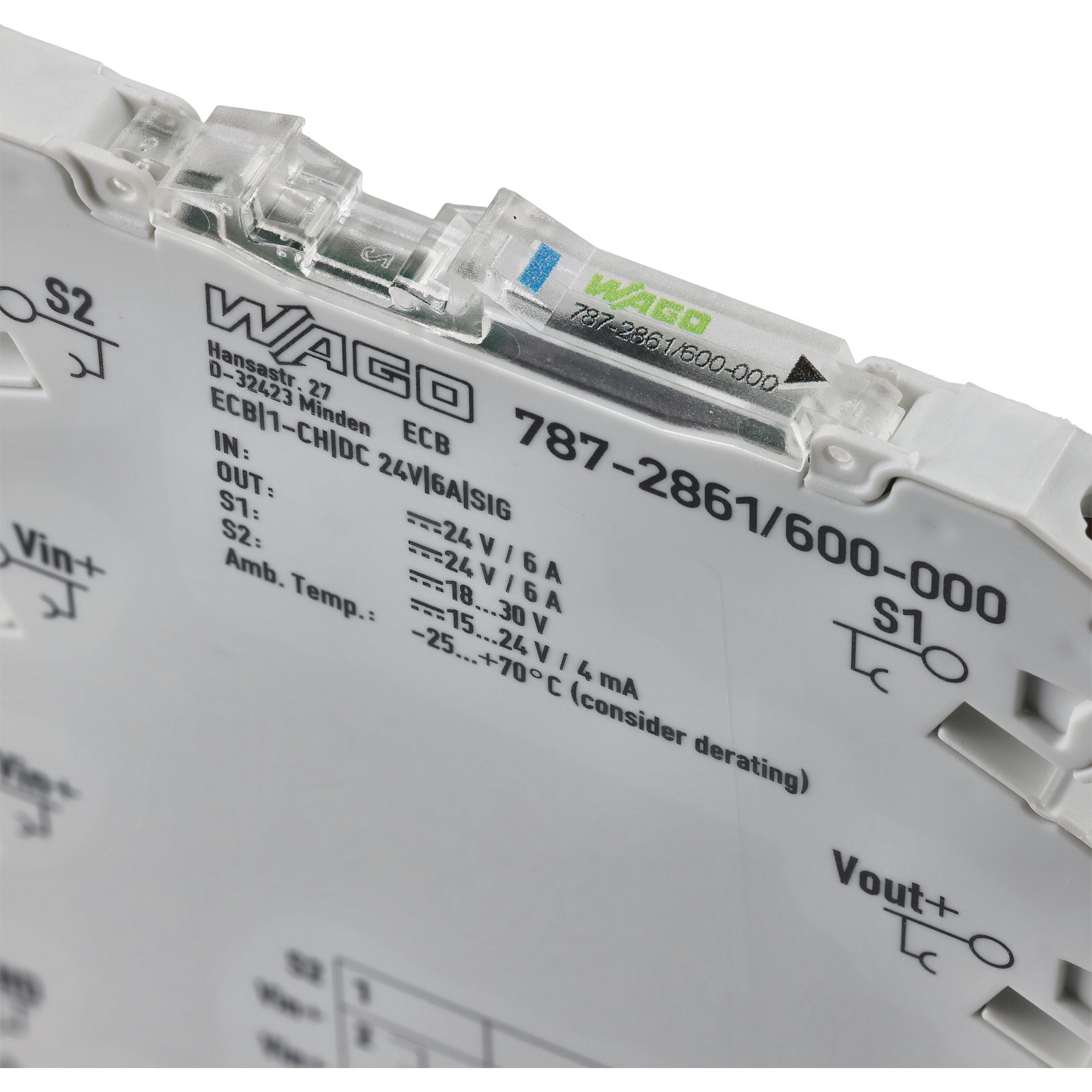 WAGO 787-2861/600-000 Single Channel 24VDC 6.0A Electronic Circuit ...