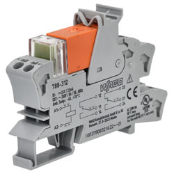 WAGO 788-312 24VDC 8A DPDT-CO DIN Rail Mountable Relay Module | Rapid Online