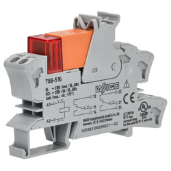 WAGO 788-516 230VAC 8A DPDT-CO DIN Rail Mountable Relay Module | Rapid Online