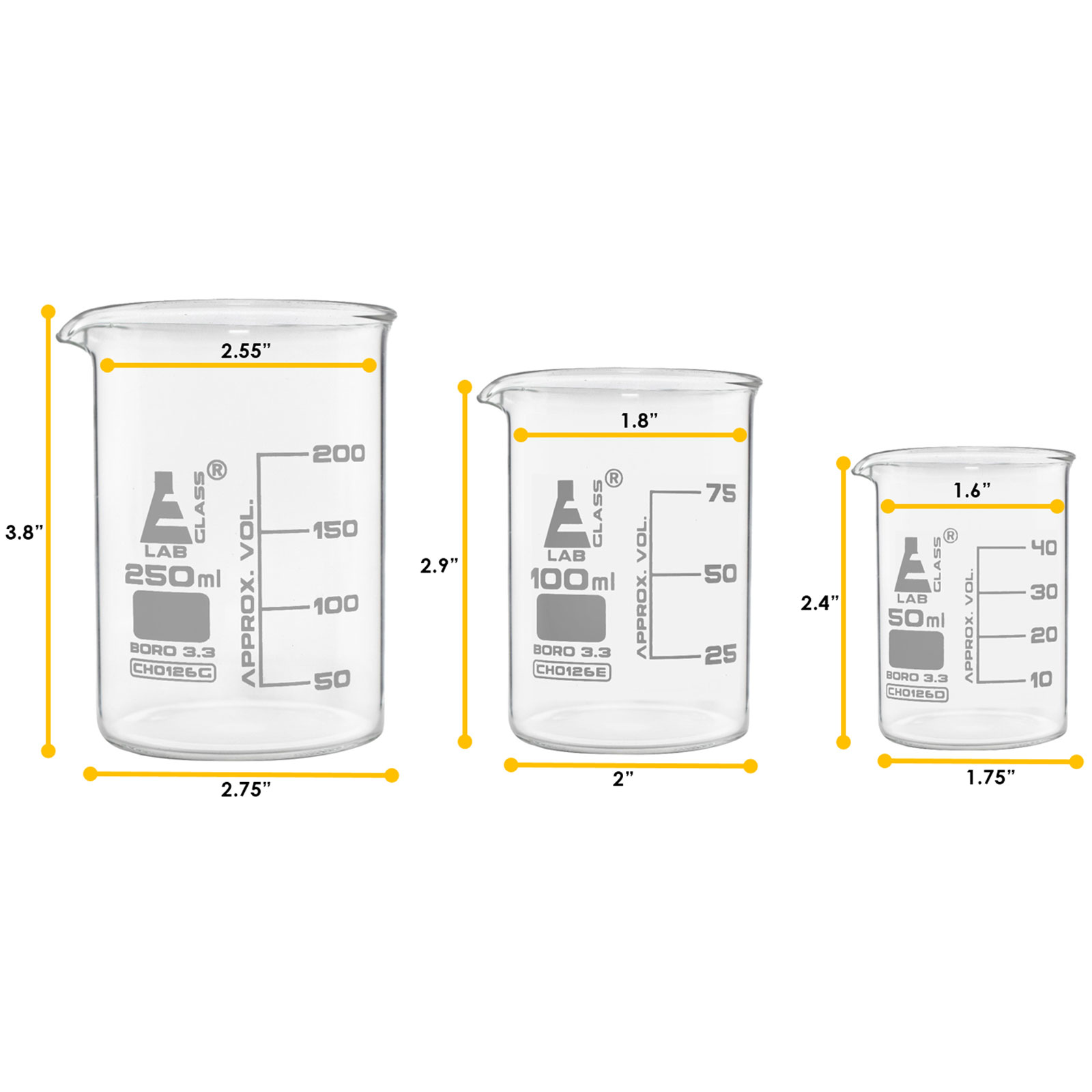 EISCO CH196061 Premium Glassware Set, 9 Pieces | Rapid Online EISCO CH196061 Premium Glassware Set, 9 Pieces | Rapid Online