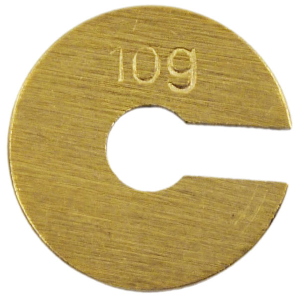 EISCO PH0258A Slotted Weight Set, 100g, Brass, With Hook, Removable ...