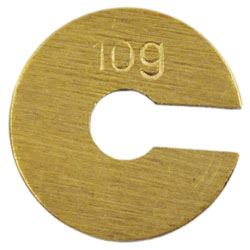 EISCO PH0258A Slotted Weight Set, 100g, Brass, With Hook, Removable ...