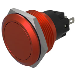 EAO 82-6751.1000 Pushbutton Momentary 22mm Alu Red Flush no LED Solder ...