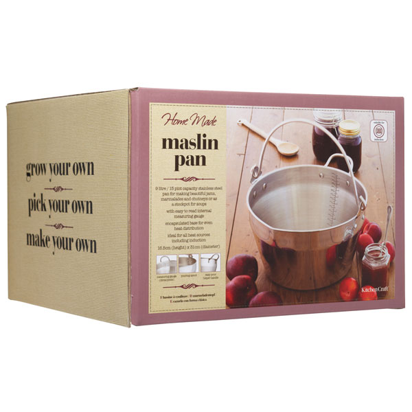 Kitchen Craft KCMASLINSS Stainless Steel 9 Litre Maslin Pan with Handle ...