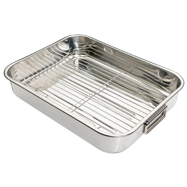 Kitchen Craft KCRNR40 Stainless Steel 43cm x 31cm Roasting Pan | Rapid ...