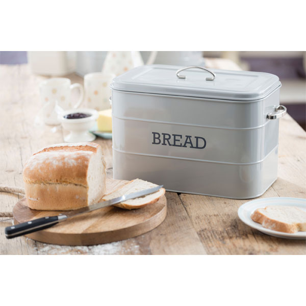 Kitchen Craft LNBBINGRY French Grey Bread Bin | Rapid Online