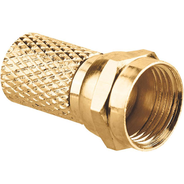 BKL 0403325 Gold-line F-Plug Screw-in 7.5mm Coax Cable Gold-plated ...