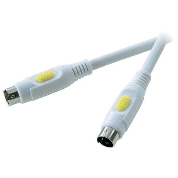 SpeaKa Professional 50031 VHS Cable S-Video Plug to White 5m | Rapid ...