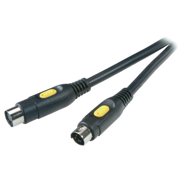 SpeaKa 50126 VHS Extension Cable S-Video Plug to S-Video Socket Black ...