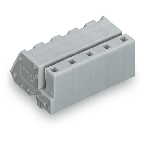 WAGO 731-534/008-000 Female MCS-MIDI 4P 7.5mm Snap-in Feet Angled Pk50 | Rapid Electronics