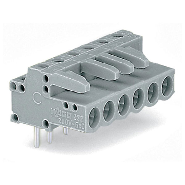 WAGO 232-238 Female MCS-MIDI 8P 5mm Angled Solder Pins | Rapid Electronics