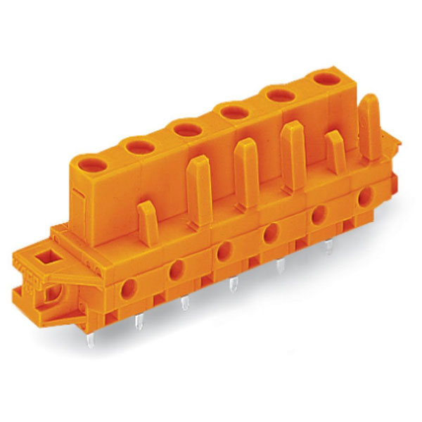 WAGO 232-766/031-000 Female MCS-MIDI 6P 7.62mm Flanged Panel Straight Pins Pk25 | Rapid Electronics