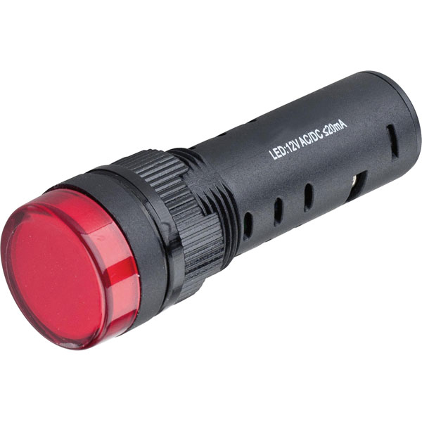 Barthelme 58902411 19mm Flashing LED Signal Lamp Red 24V | Rapid ...