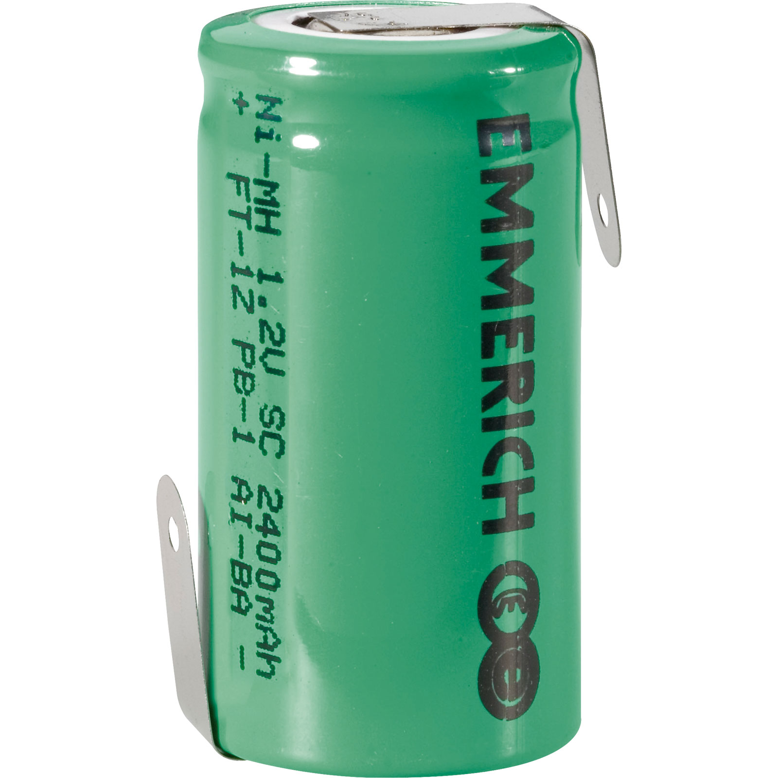 Emmerich 255002 NiMH Sub-C Size 1.2V 2400mAh Rechargeable Battery ...