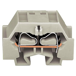 WAGO 262-230 4 Conductor Fixing Flanges Terminal Block Grey AWG20-12 ...
