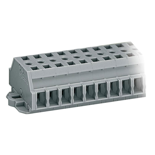 WAGO 261-431 11-way 2 Conductor Fixing Flanges Terminal Block Grey ...