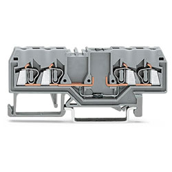 WAGO 280-815/281-411 5mm 4-cond. Diode 250V Terminal Block Grey AWG 28-14 | Rapid Online