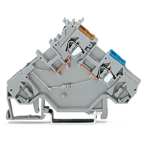 WAGO 280-562/281-411 5mm 2-cond. Diode 400V Terminal Block Grey AWG 28-14 | Rapid Electronics