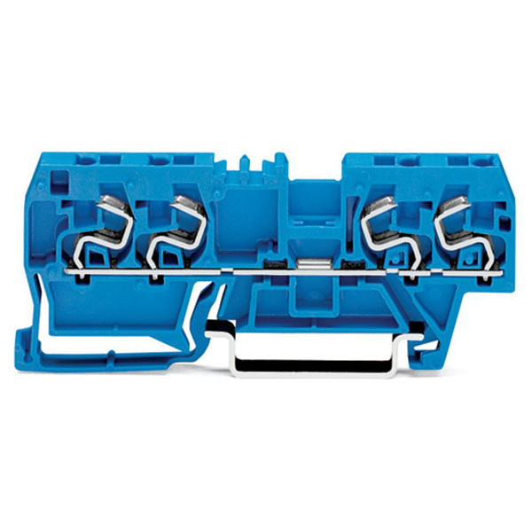 WAGO 290-864 5mm Thro. T-blk. 2 FIT Cl./2 FIT Cl. ATEX Ex I Blue AWG 22 ...