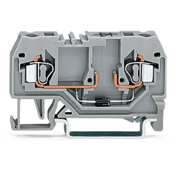 WAGO 280-915/281-410 5mm 2-cond. Diode 250V Terminal Block Grey AWG 28 ...
