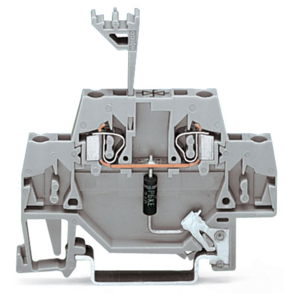 WAGO 280-502/281-602 5mm Diode 24V Terminal Block Grey AWG 28-14 ...