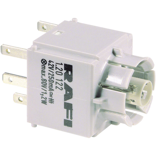 Rafi 1.20122.041 Contact Block Standard 1NO 1NC 6A 250V Bulb Holder ...
