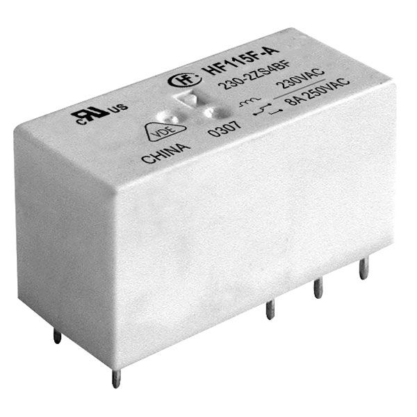HF115FA1151ZS1AF 115VAC 12A SPDT Low Profile PC Power Relay | Rapid ...