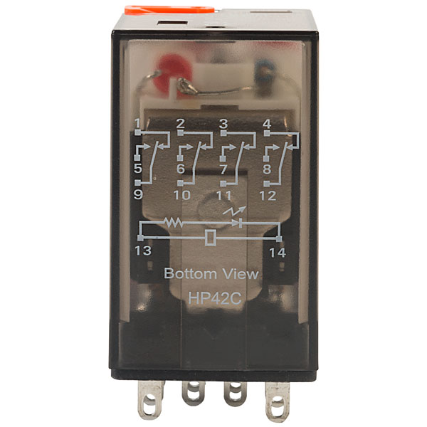 Hongfa HF18FHA0244Z1D 4 Pole 5A 24VAC 14 Pin Plug In Power Relay ...