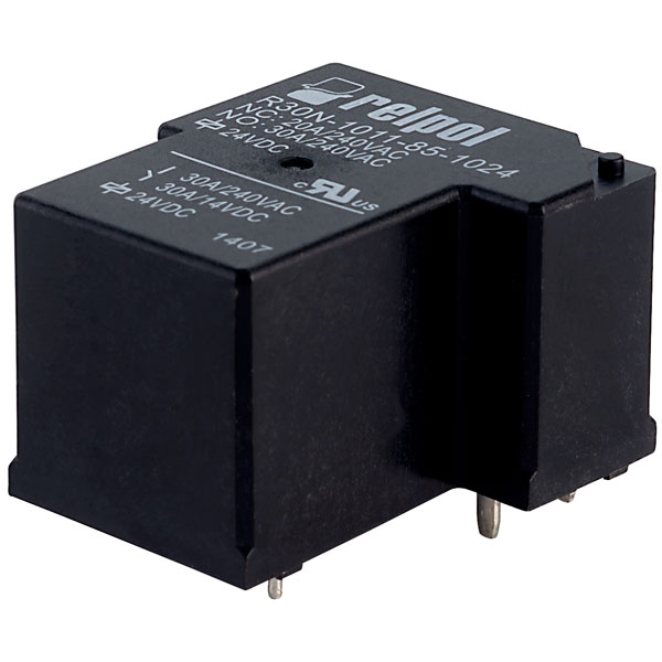 Relpol R30N-1011-85-1024 SPDT Power Relay 24V 30A PCB | Rapid Electronics