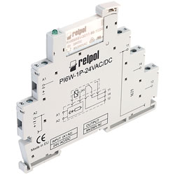 Relpol PIR6W-1P-24VAC/DC Interface Relay Module 19.2 - 26.4V 6A SPCO ...