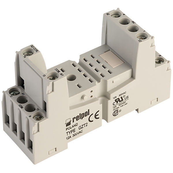 Relpol GZT2 Relay Socket 8 Pin 300V AC 12A DIN | Rapid Electronics