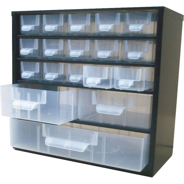 VISO 8118 SINGLE Steel Cabinet 18 Compartment 306 x 155 x 282mm - Black ...