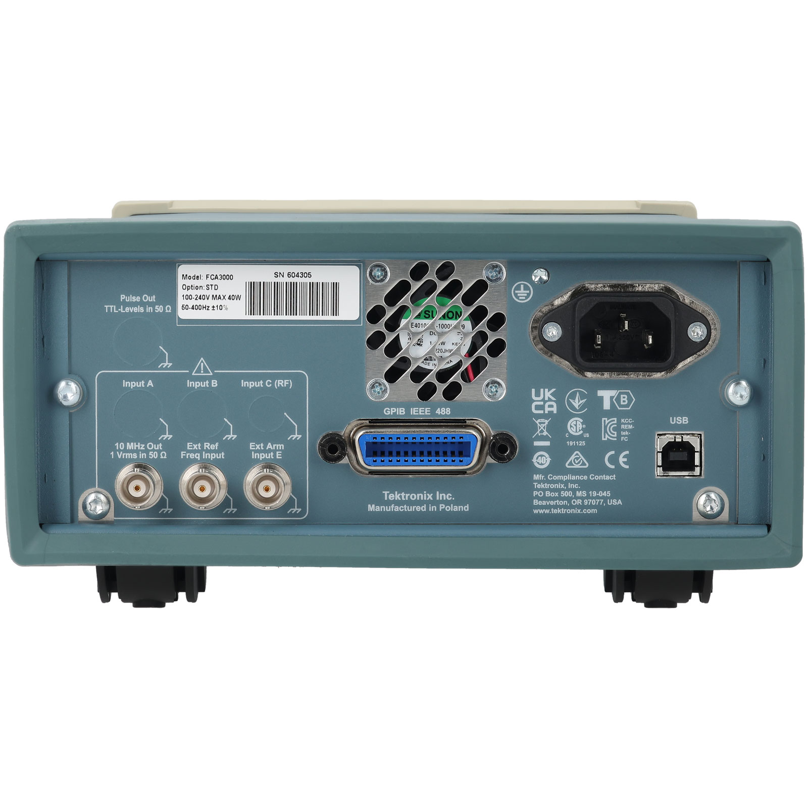 Tektronix Fca3000 Frequency Counter 300 Mhz 100ps Time Resolution Rapid Online