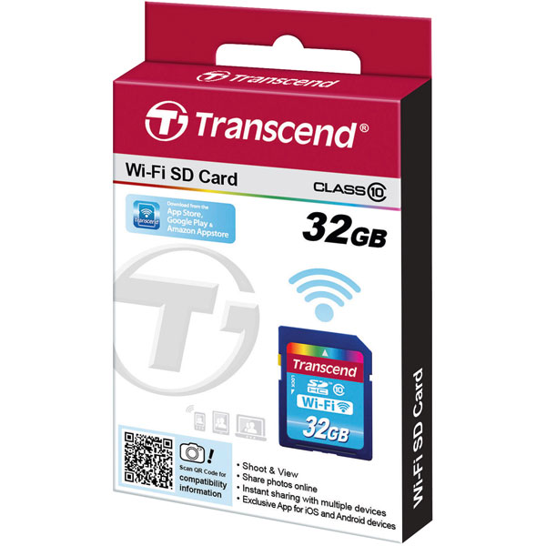 Transcend TS32GWSDHC10 Wi-Fi SD Card 32GB | Rapid Online