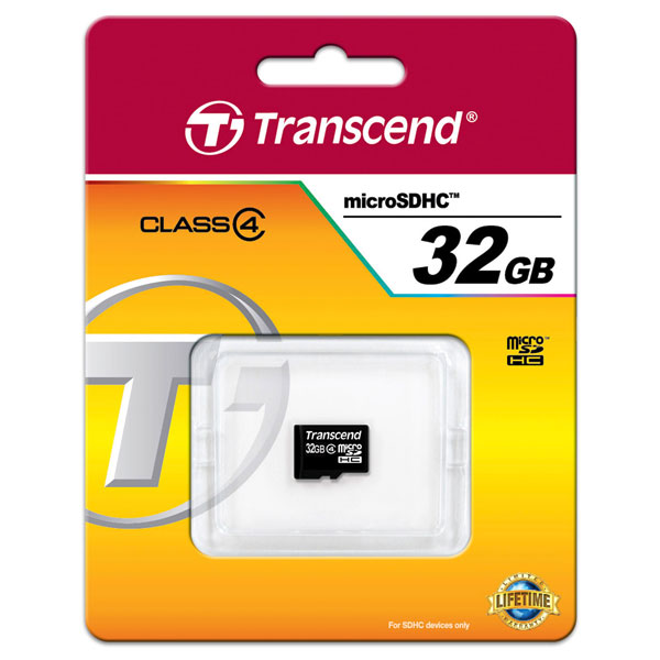 Transcend TS32GUSDC4 microSDHC Class 4 (Standard) 32 GB | Rapid Electronics