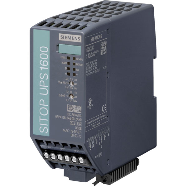 Siemens 6EP4136-3AB00-2AY0 DIN Rail Mounted UPS | Rapid Electronics